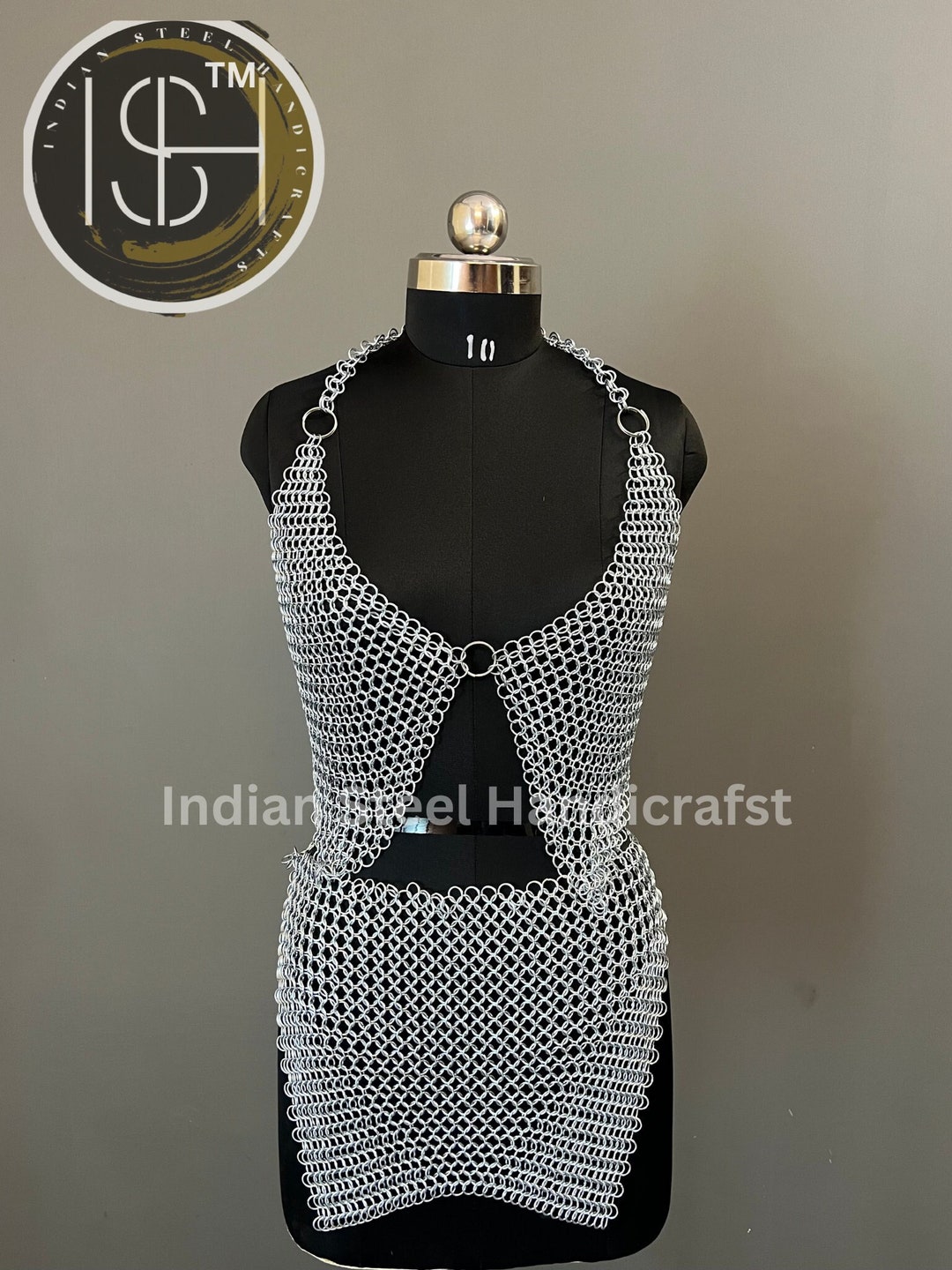 Handmade Chainmail Skirt & Top Set: Medieval Viking Armor Cosplay - Etsy