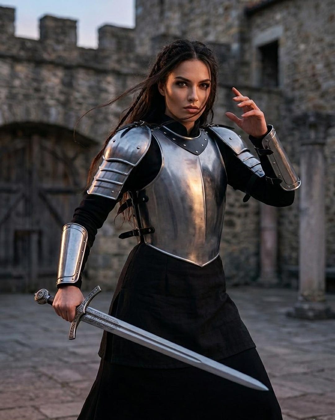 Medieval Lady Knight Armor: Steel Female Cosplay LARP Costume - Etsy