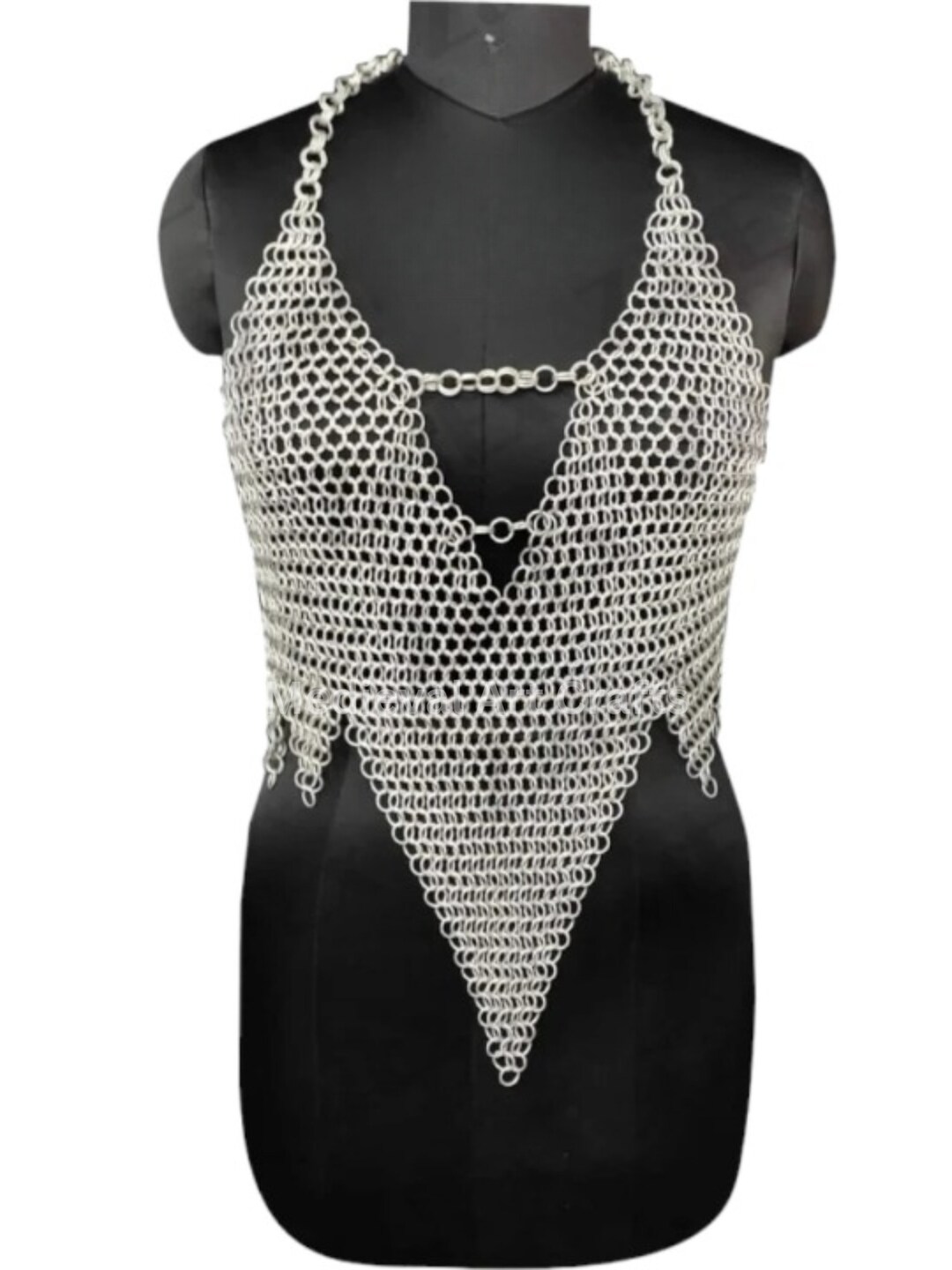 Chainmail Stylish Top Butted Ring Backless Handmade Costume Cosplay ...