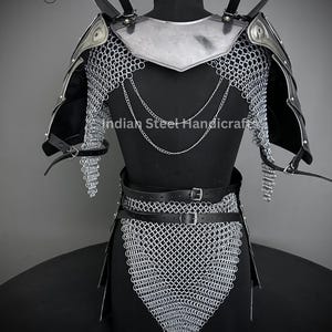 Medieval Cuirass Armor, Gorget Pauldron & Waist Armor,chainmail Armor ...