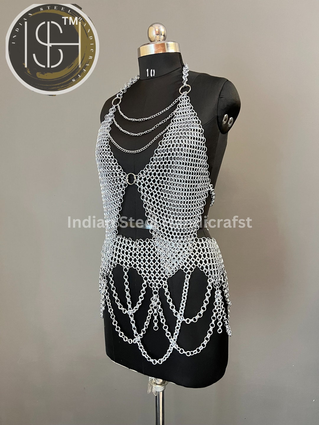 Medieval Chainmail Top and Skirt, Chain Layers Top, Chainmail Body ...