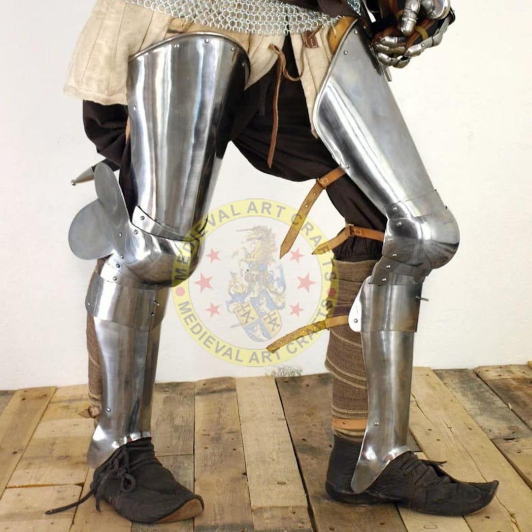 Medieval Knight Leg Guard Armor Functional Armor Cosplay - Etsy
