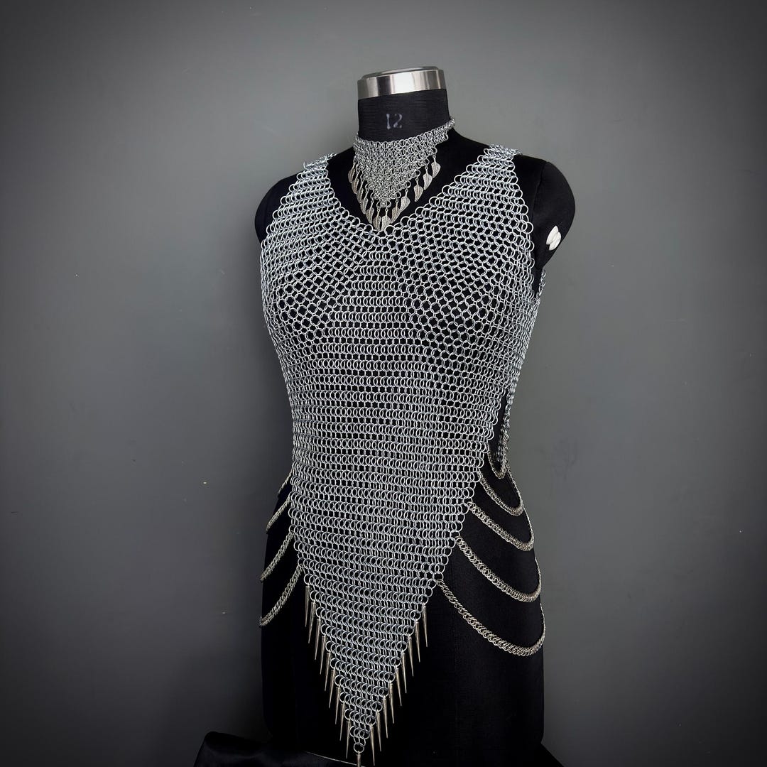 Handmade Steel Chainmail Dress | Viking Gothic LARP Costume - Etsy