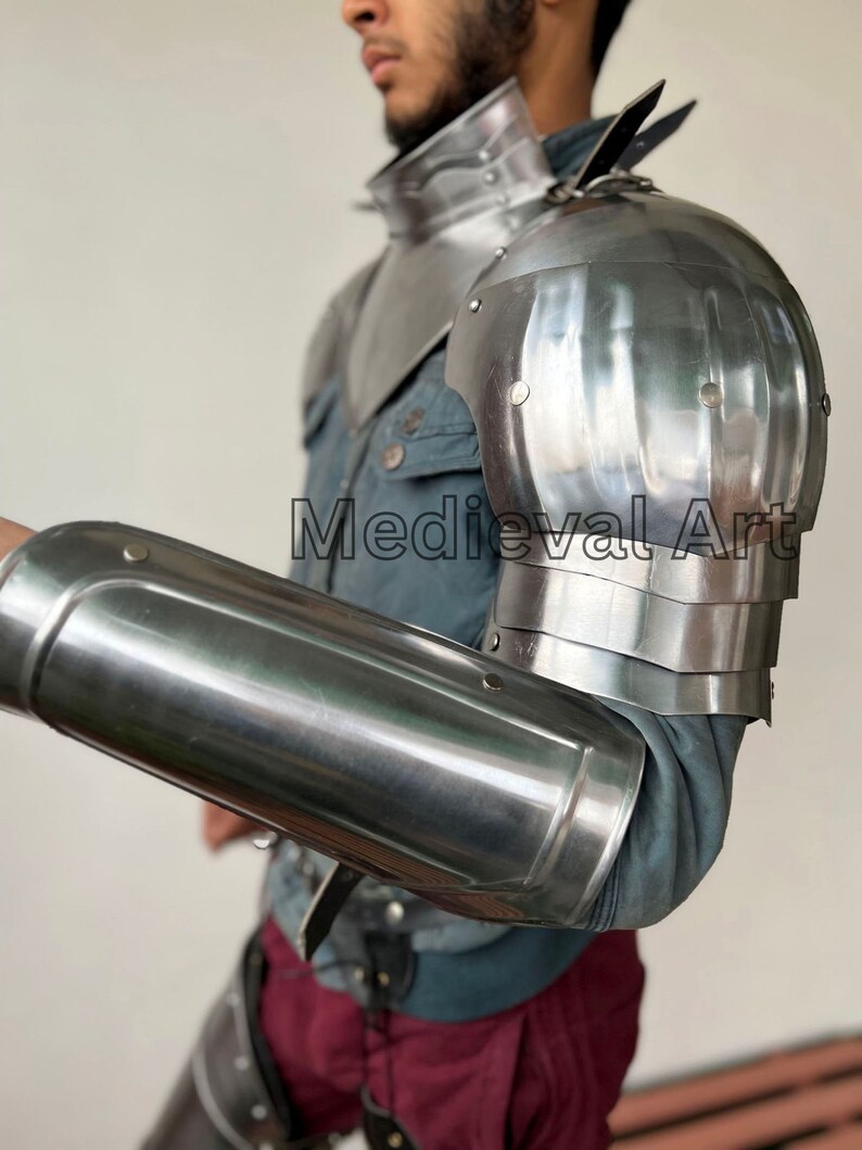 Medieval Pouldron Gorget Bracers Armor Larp Armor Cosplay - Etsy