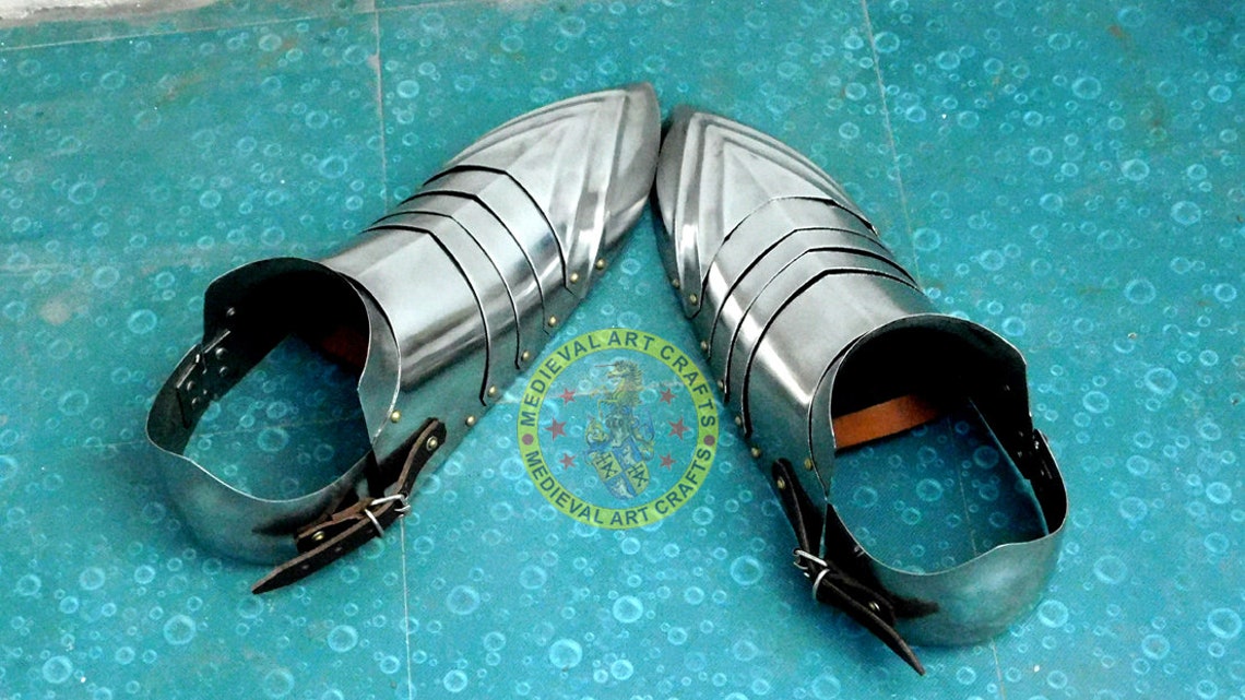 Knight Armor Sabatons Larp Armor Combat Armor Great Boots - Etsy