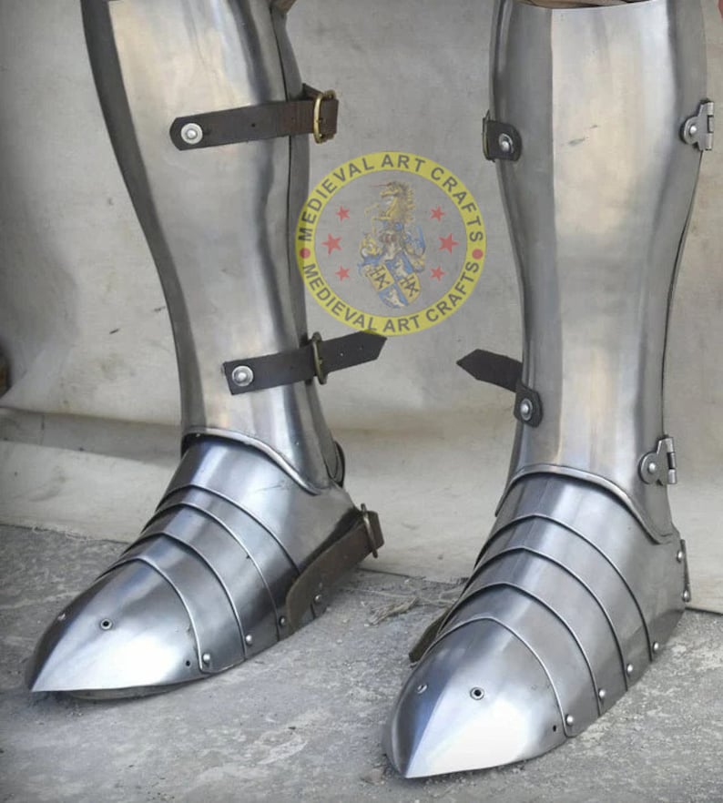 Medieval Knight Leg Guard & Sabaton Armor: Functional SCA LARP Cosplay ...