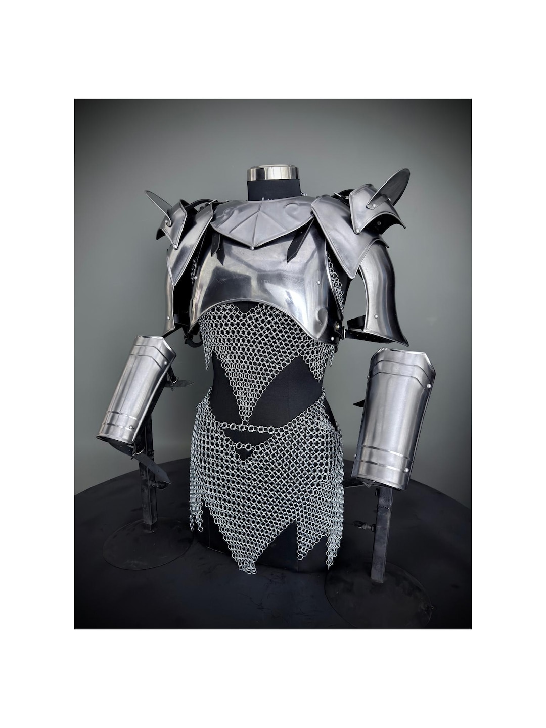 Medieval Knight Women's Body Armor, Women Chainmail Armor Set, Medieval ...
