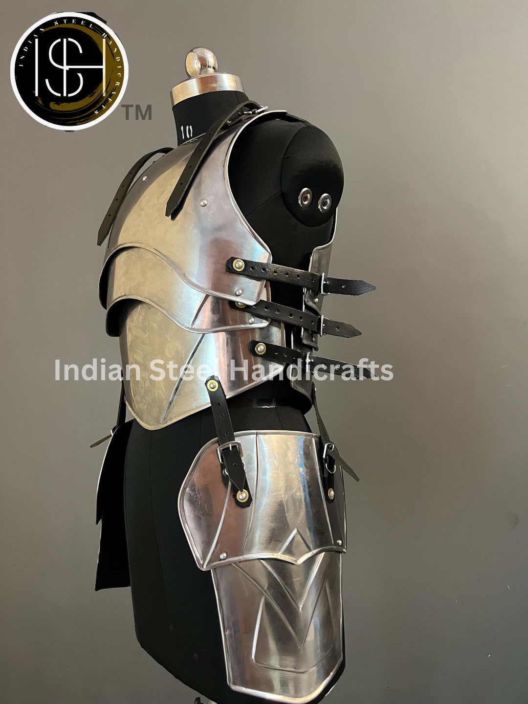 Steel Lady Armor: Medieval Knight Chest & Tasset - LARP Cosplay Costume ...