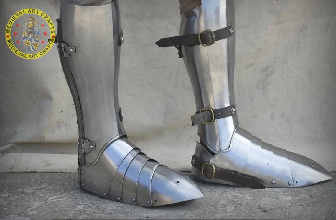 Medieval Knight Leg Guard &sabaton Armor Larp Armor - Etsy Australia