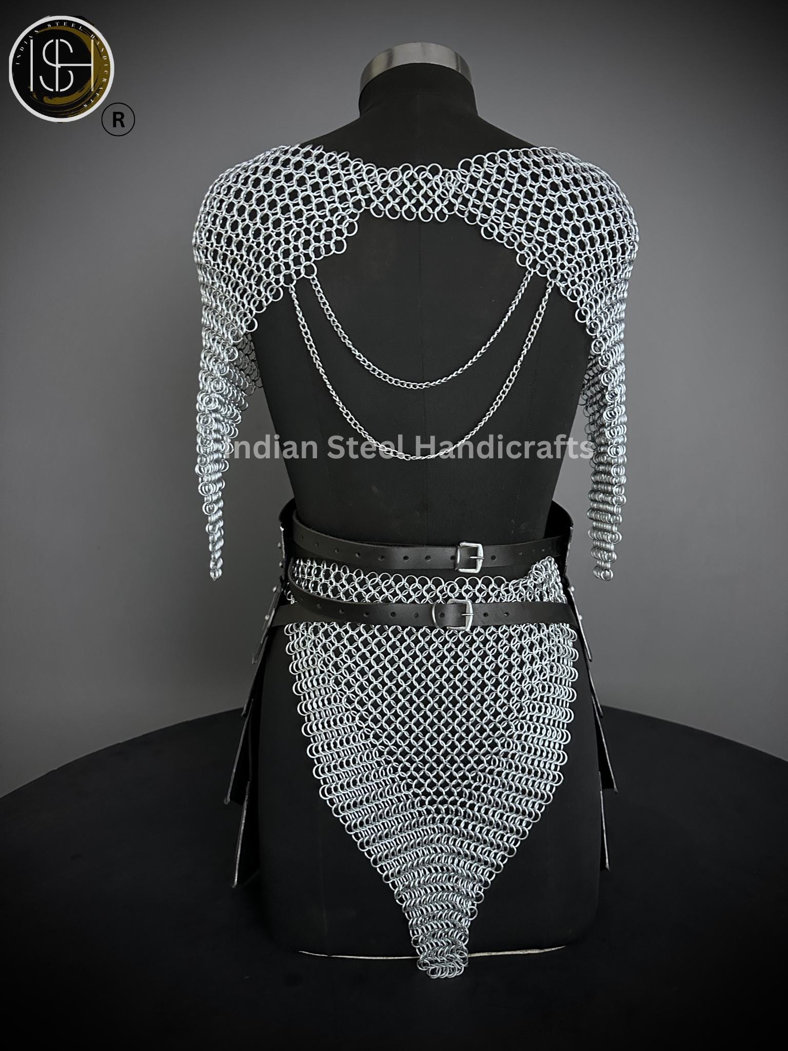 Steel Corset Armor: Medieval Chainmail Top & Skirt - SCA LARP Cosplay ...