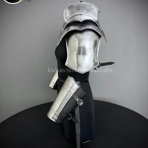 Medieval Knight Pouldron Gorget Armor, Bracers Armor, Larp Armor ...