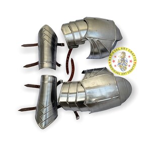 Medieval Gothic Pouldron&bracer Armor, Metal Shoulder, Cosplay Armor ...