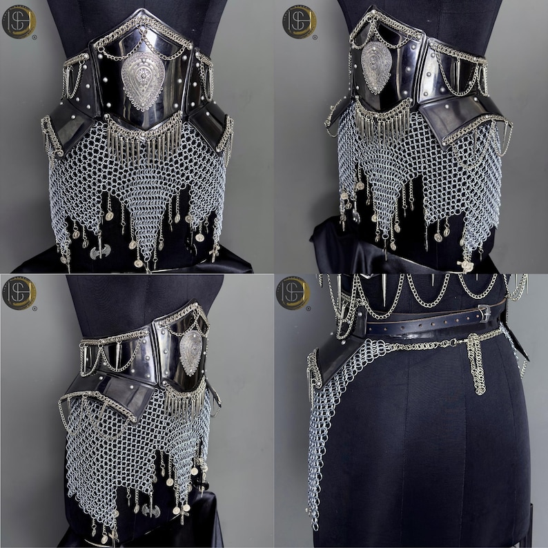Medieval Knight Armor Set With Chainmail Skirt | Full Steel Gothic ...