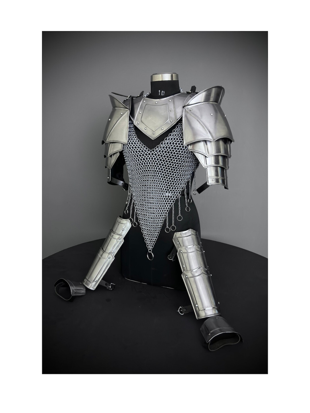Female Knight Armor: Steel Gorget, Pouldron & Chainmail - SCA LARP ...
