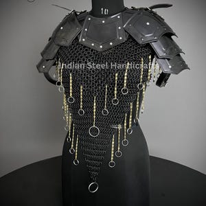 Knight Brave Female Armor, Gorget Pouldron Armor, Chaianmail Stylish ...