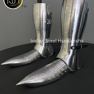 Medieval Knight Leg Guard, Sabaton Armor, Larp Armor, Cosplay Armor ...