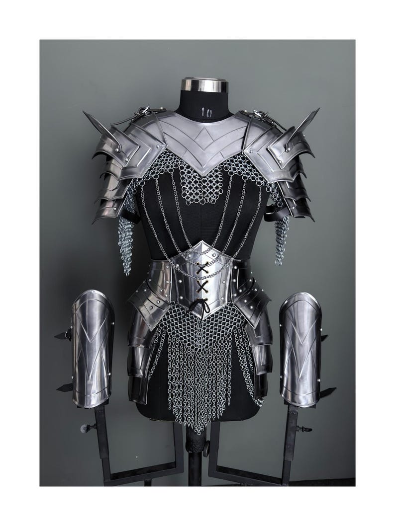 Women's Medieval Knight Armor: Steel Cuirass With Chainmail - LARP ...