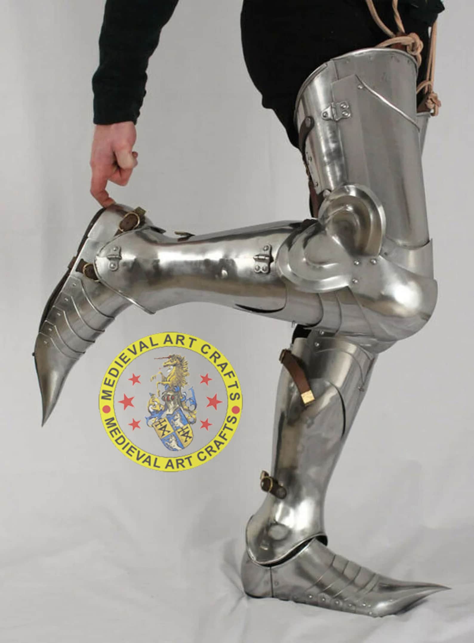 Medieval Knight Leg Guard &sabaton Armor Larp Armor - Etsy UK