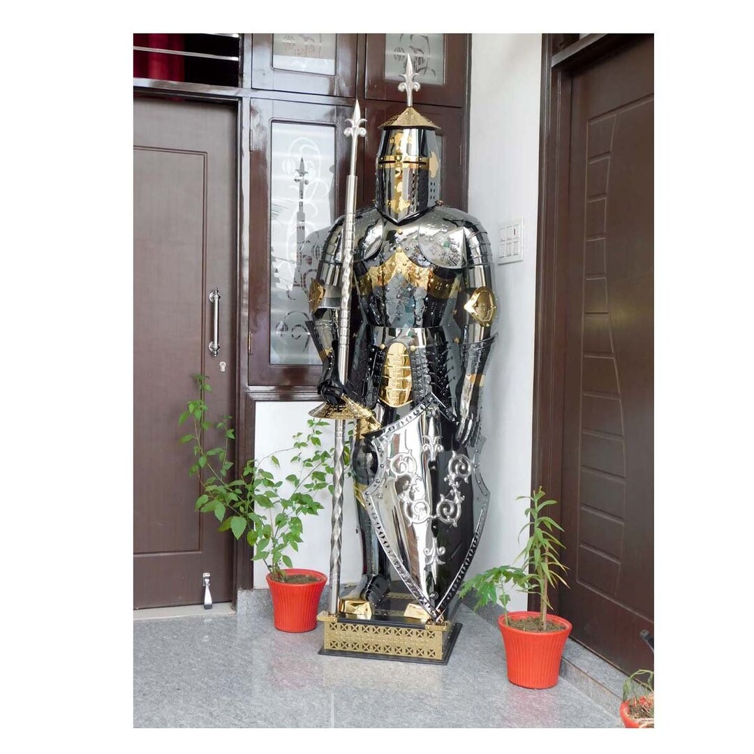 Knight Armor Suit, Beautiful Texture, Great Display Armor, Larp ...