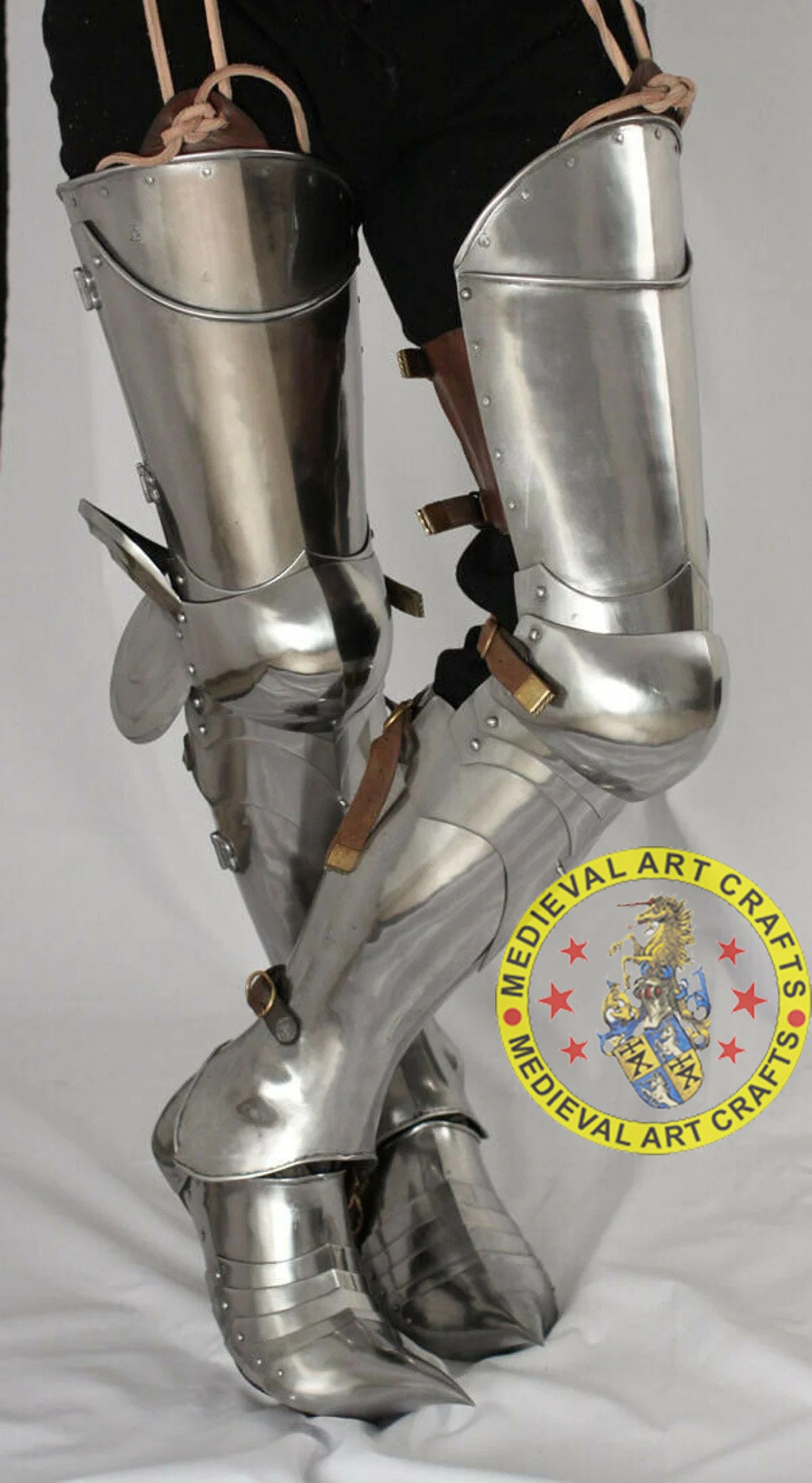 Medieval Knight Leg Guard &sabaton Armor Larp Armor - Etsy UK