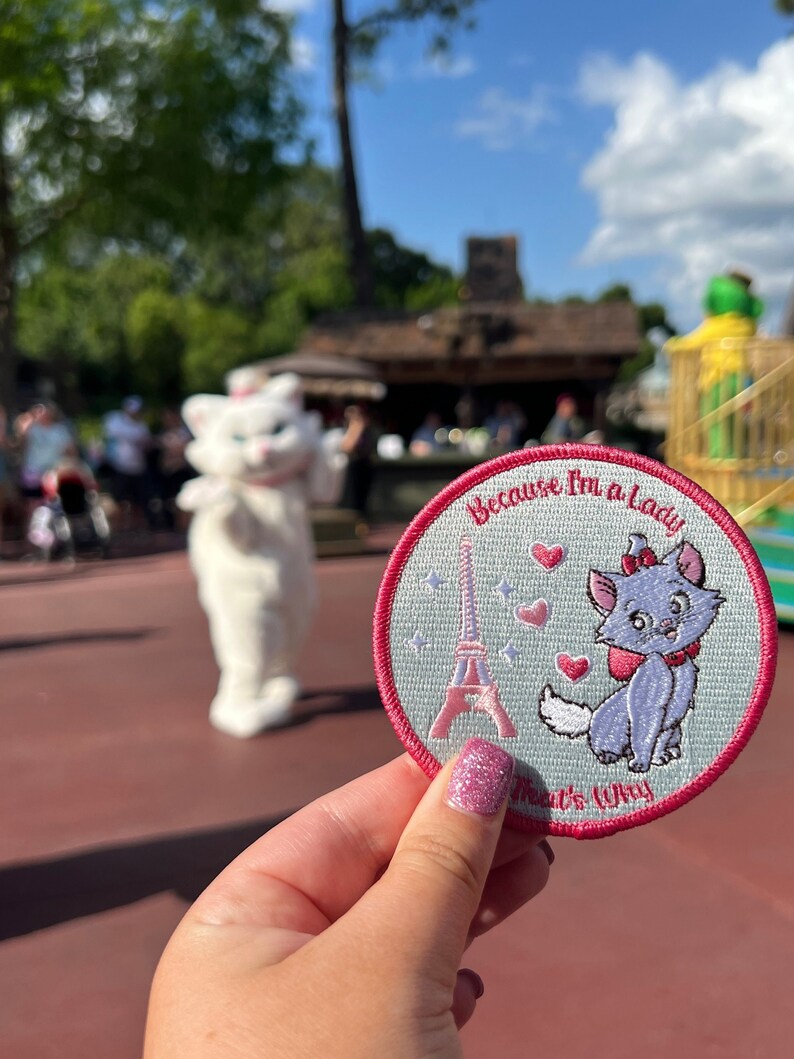 Disney Marie Aristocats Patch/marie Paris Eiffel Tower/disney - Etsy