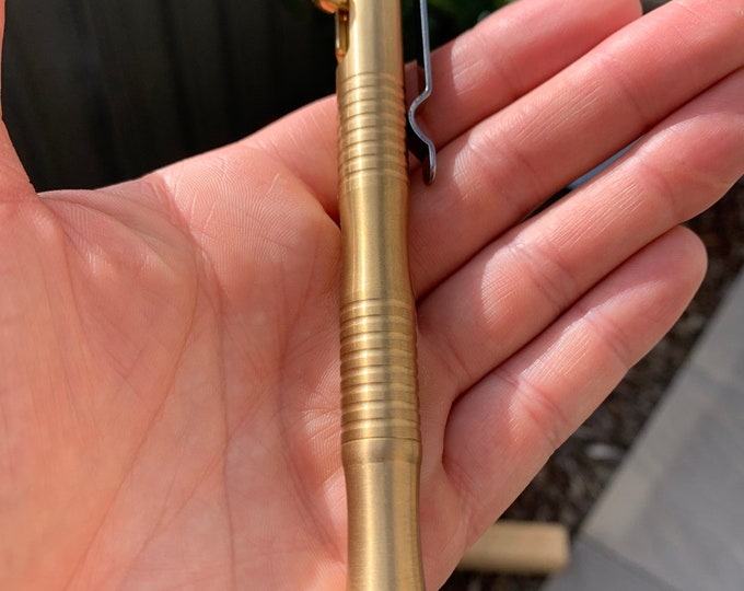 Brass Bolt Action Pen Brass Patina Pen Edc Men T Husband Special Anniversary Etsy