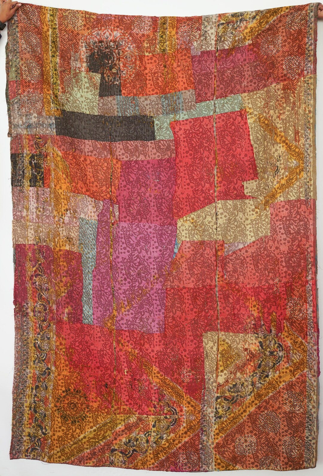 Special Antique Beautiful Vintage Patchwork Kantha Throw Handstitched ...