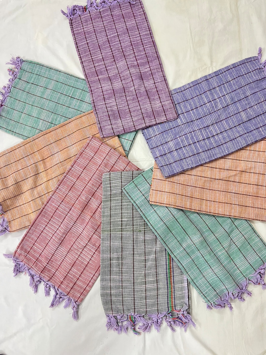 162x75cm Handmade Cotton Gamcha Unisex Bath Towels Beach Blanket, Hand ...