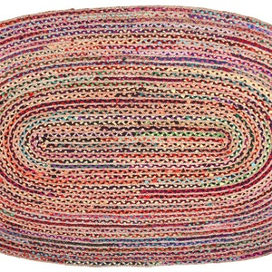 Multi-color Cotton Chindi Rugs Indian Handmade Jute & Cotton - Etsy