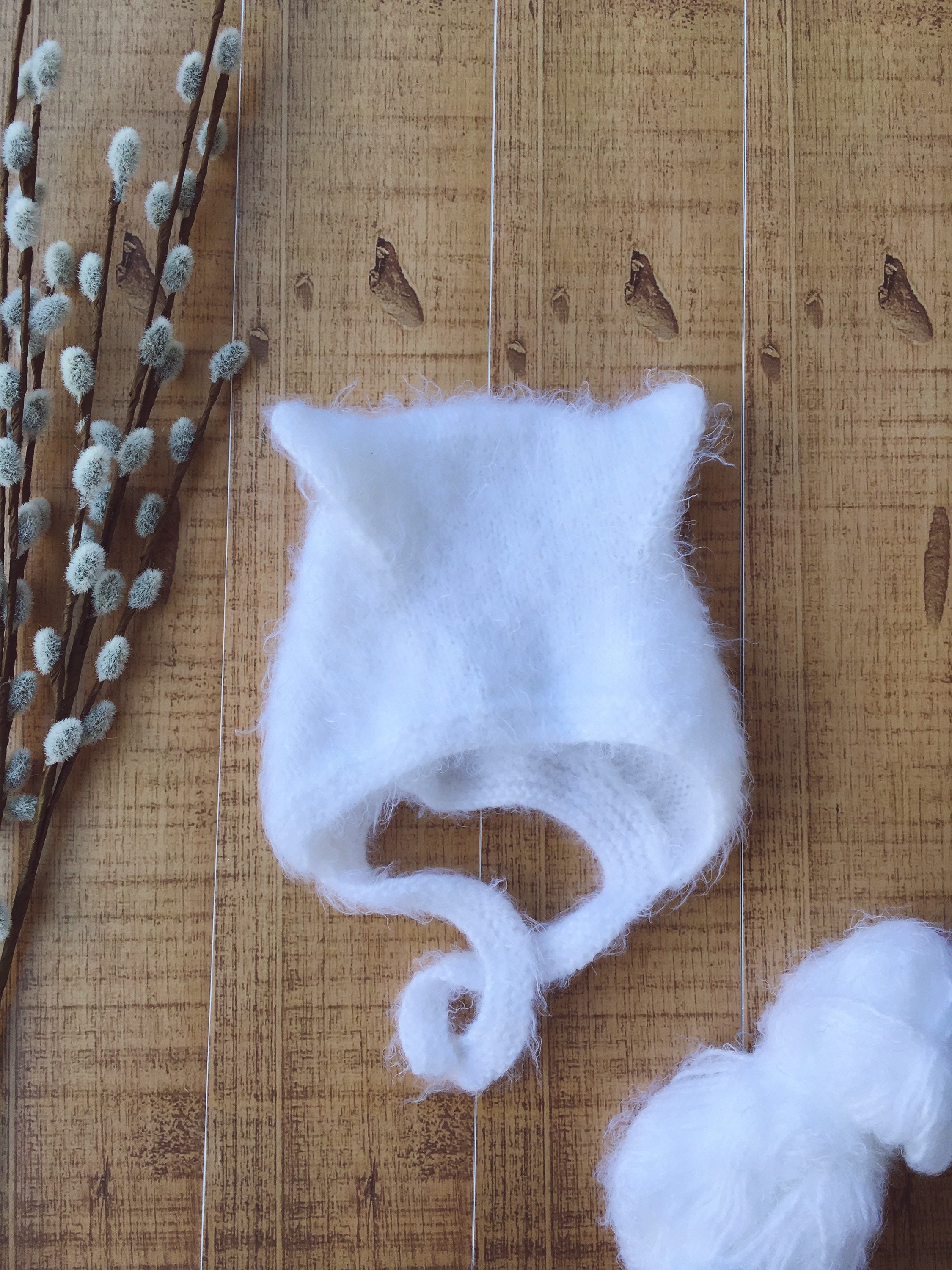 Kitty Bonnet, Cat Hat, Baby Beanie, Cat Ears Hat, Baby Kitty Hat ...