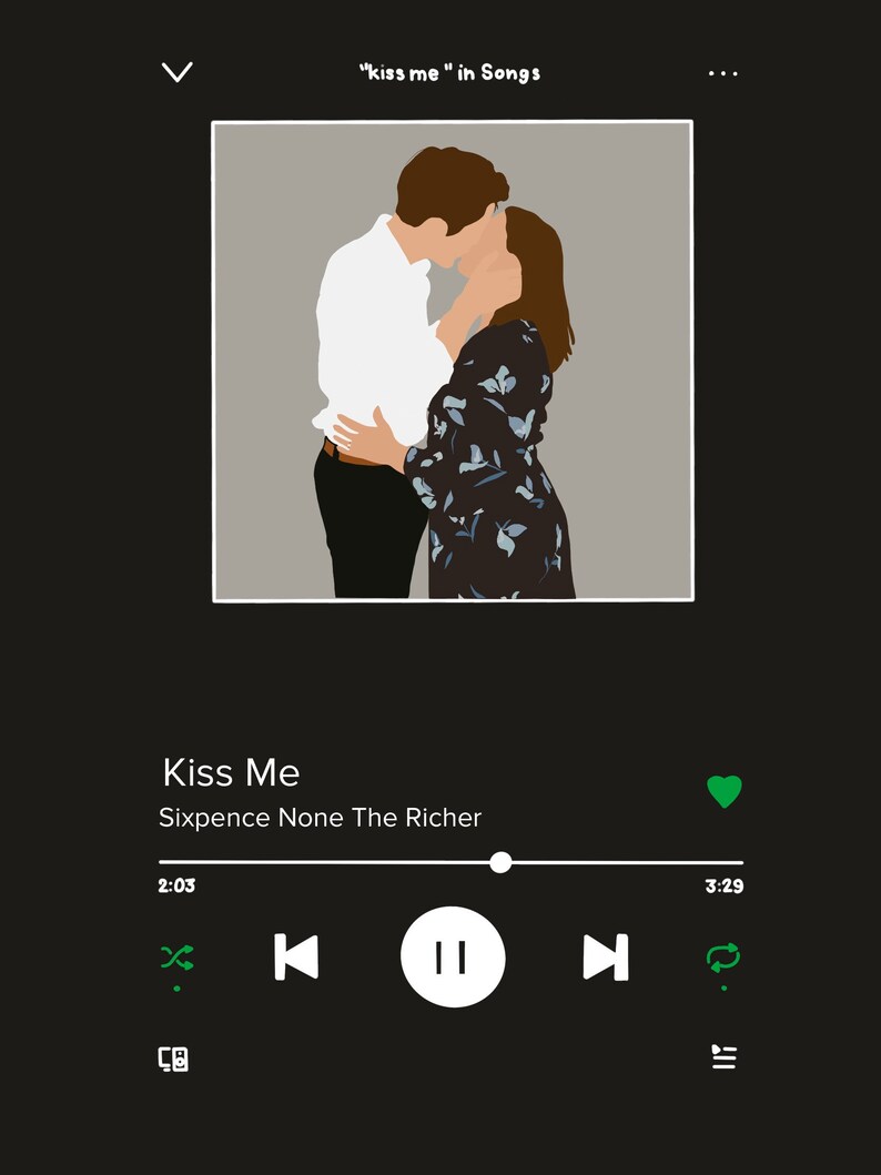 Custom Spotify Album Cover Personalized Spotify Illustration | Etsy