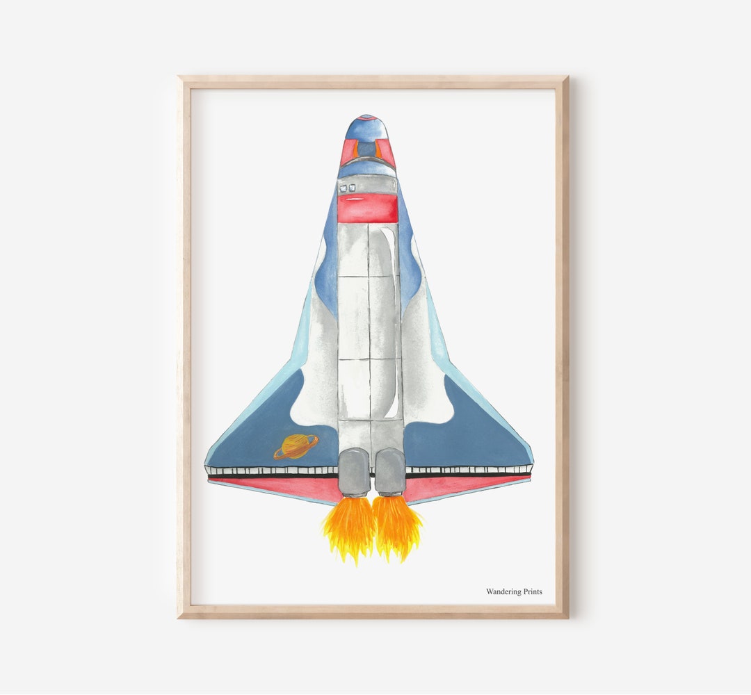 Space Rocket Print. Nursery Prints. Nursery Decor. Rocket - Etsy