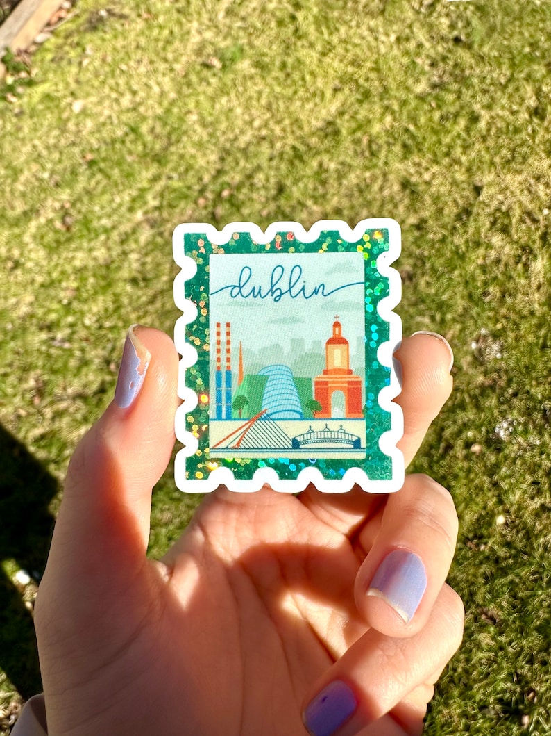 Dublin Stamp Glitter Vinyl Sticker - Etsy