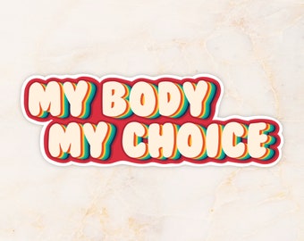 Holographic Pastel Kawaii Pro Choice Waterproof Sticker - Etsy