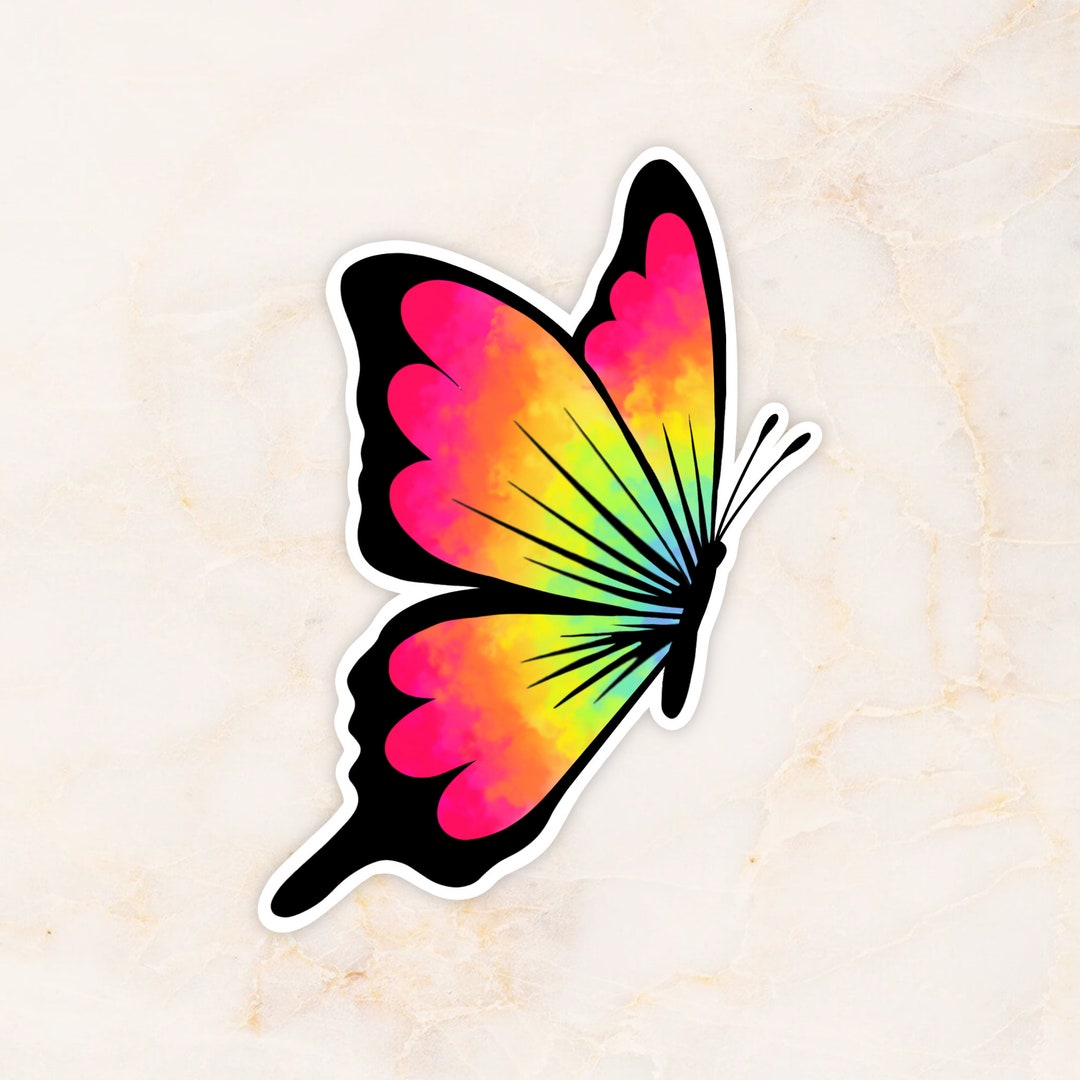 Butterfly Laminated Vinyl Sticker - Etsy