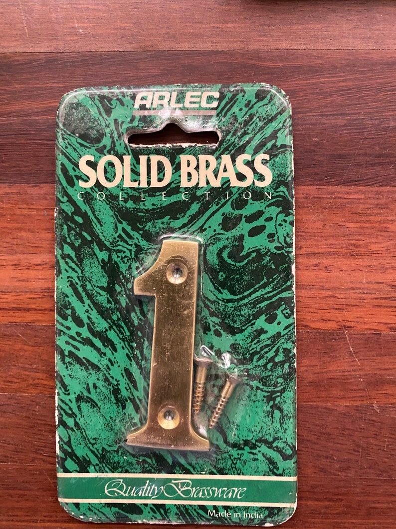 Vintage Solid Brass House Numbers Country Style Renovate - Etsy