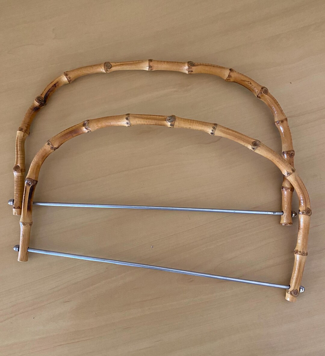 Vintage Cane Handles, Tote Bag Handles, Craft, Cane and Metal Handles ...