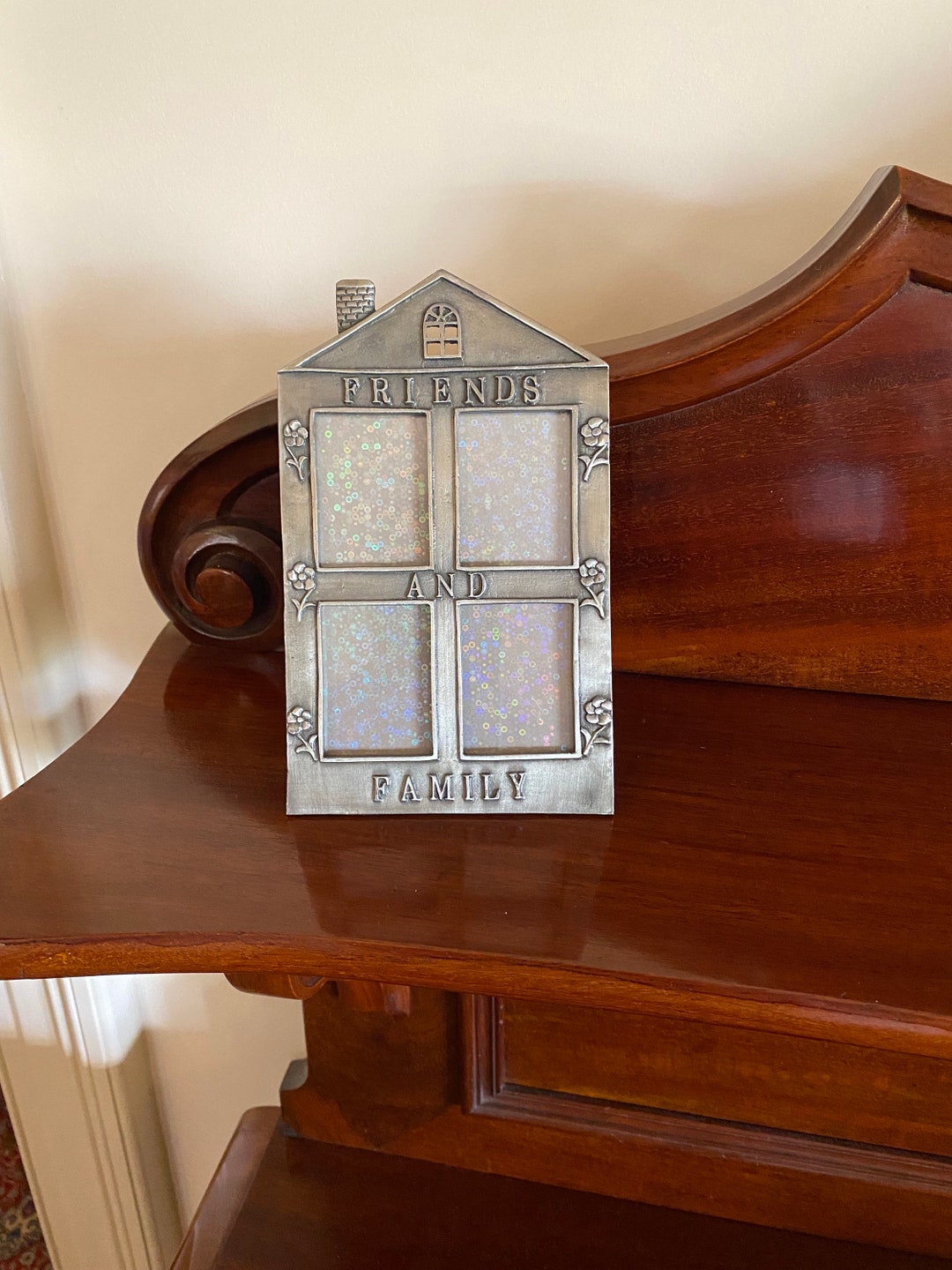 Vintage House Pewter Like Metal Picture Frame, Friends, Family, Gift ...