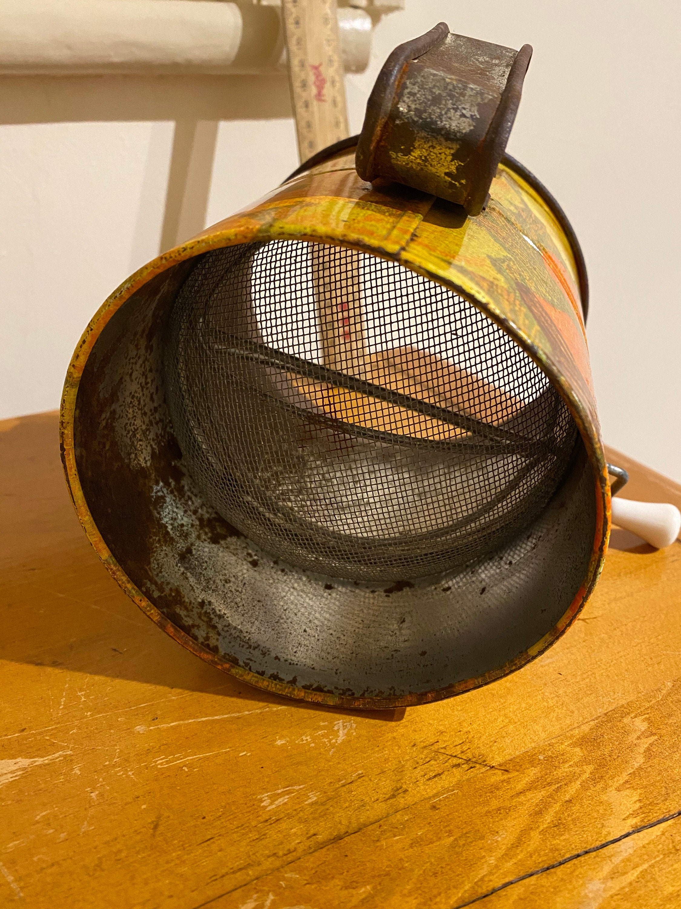 Vintage kitchen sifter retro orange decor country kitchen | Etsy