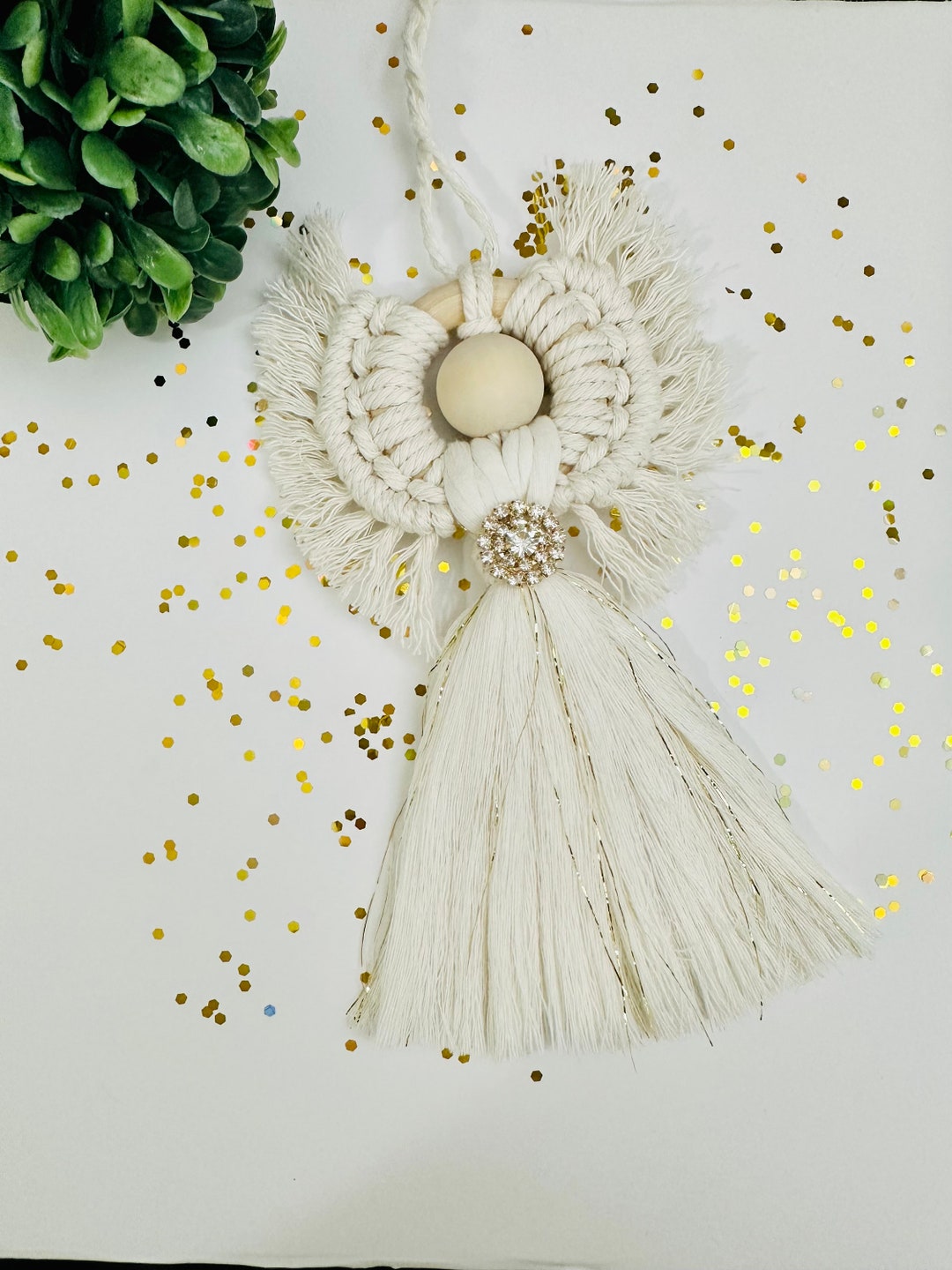 Macrame Angel Christmas Ornament Macrame Ornament Macrame Angel ...