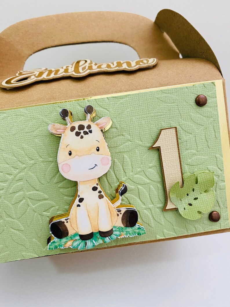 Safari Animal Favor Boxes Giraffe Theme Birthday Safari Gable | Etsy