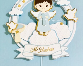 Baptism Angel Cake Topper - Etsy