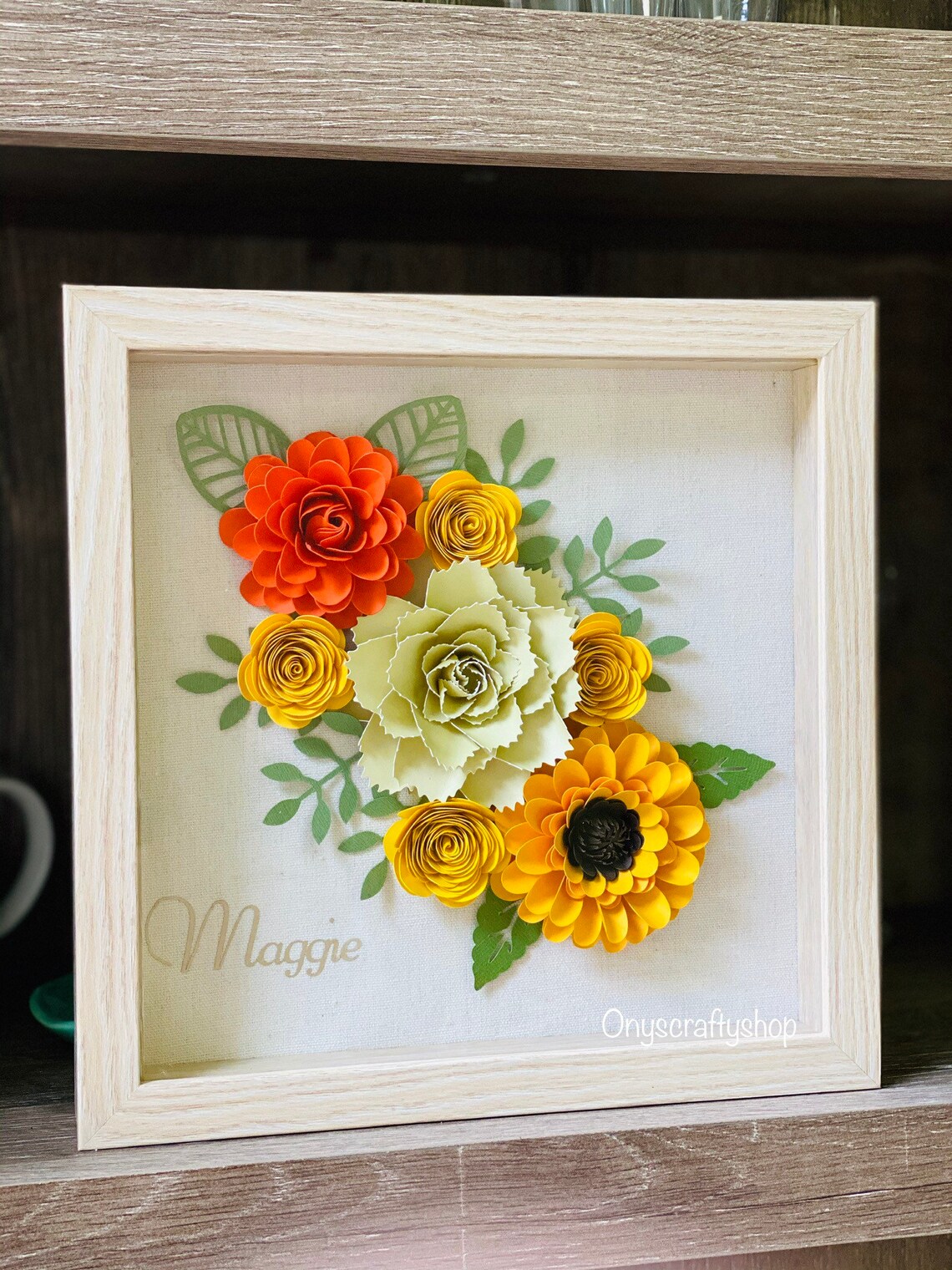 Flower Shadow Box Custom Shadow Box - Etsy