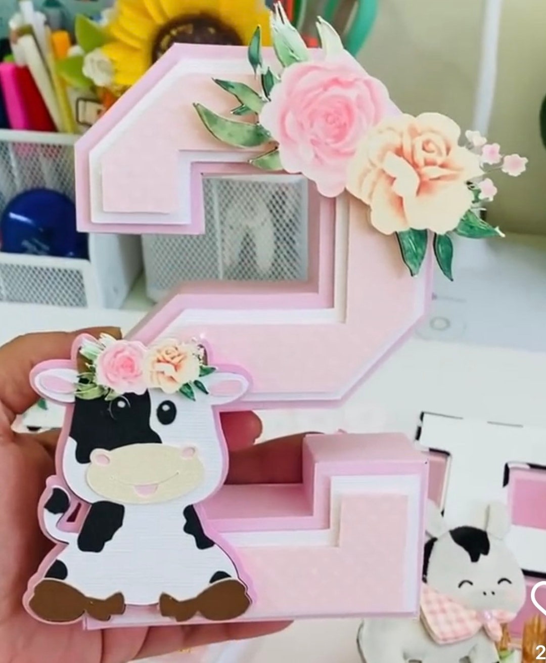 Custom Pink Farm 3d Number 8 Inches Tall - Etsy