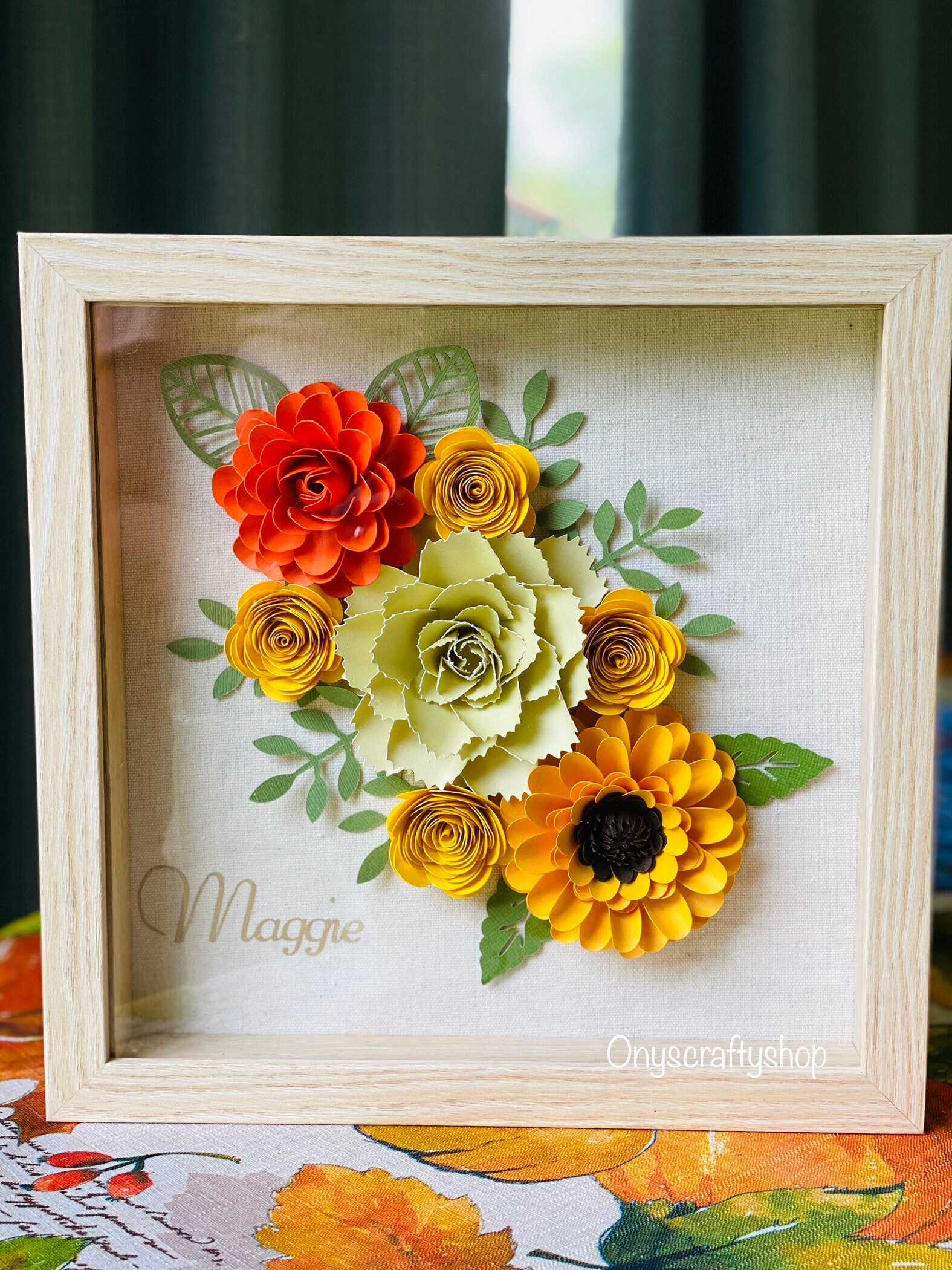 Flower Shadow Box Custom Shadow Box - Etsy