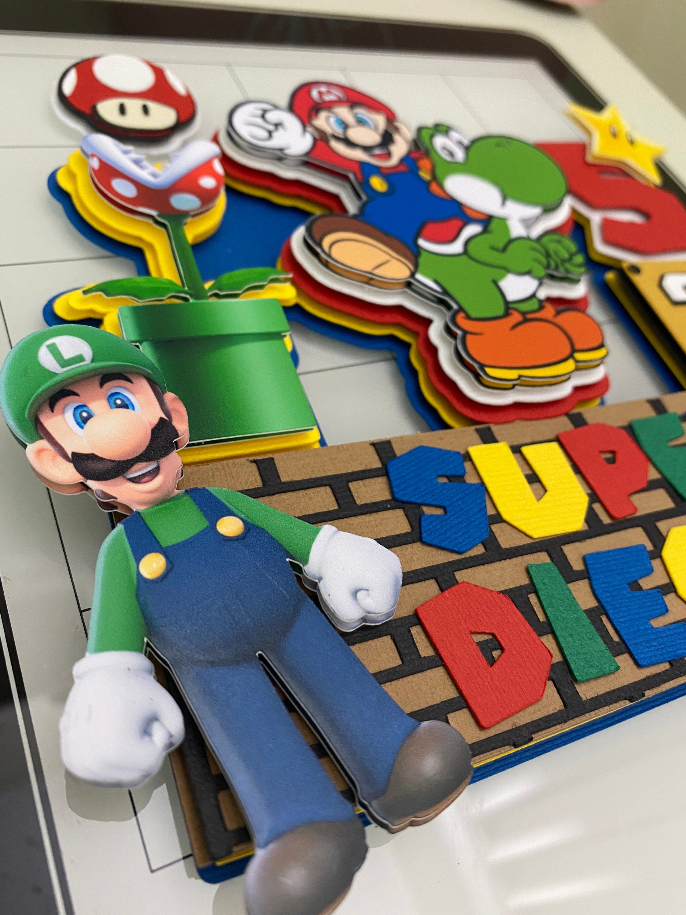 Super Mario Cake Topper Super Mario Topper Super Nintendo | Etsy