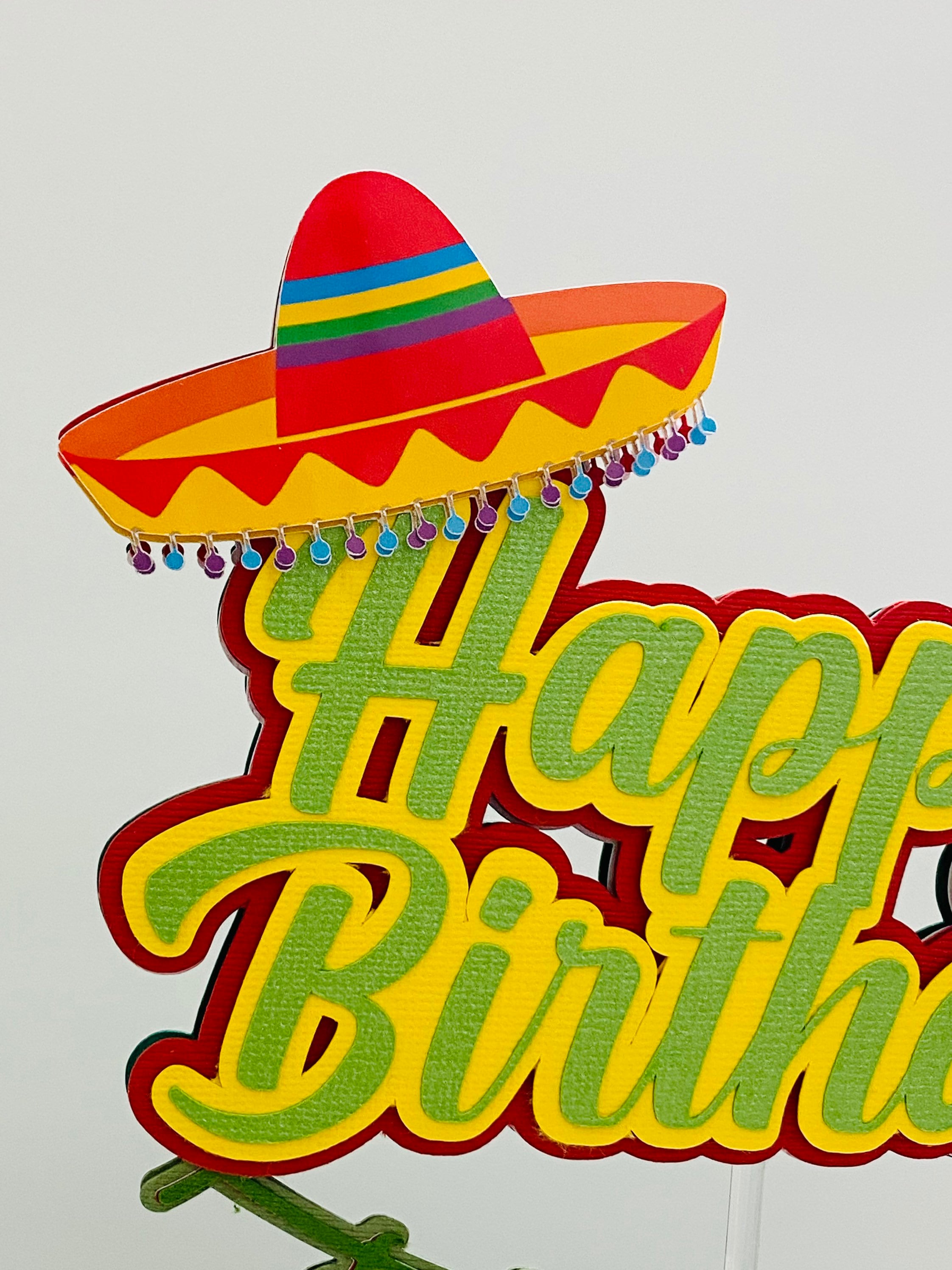 Fiesta Cake Topper Fiesta Topper Mexican Fiesta Topper - Etsy UK