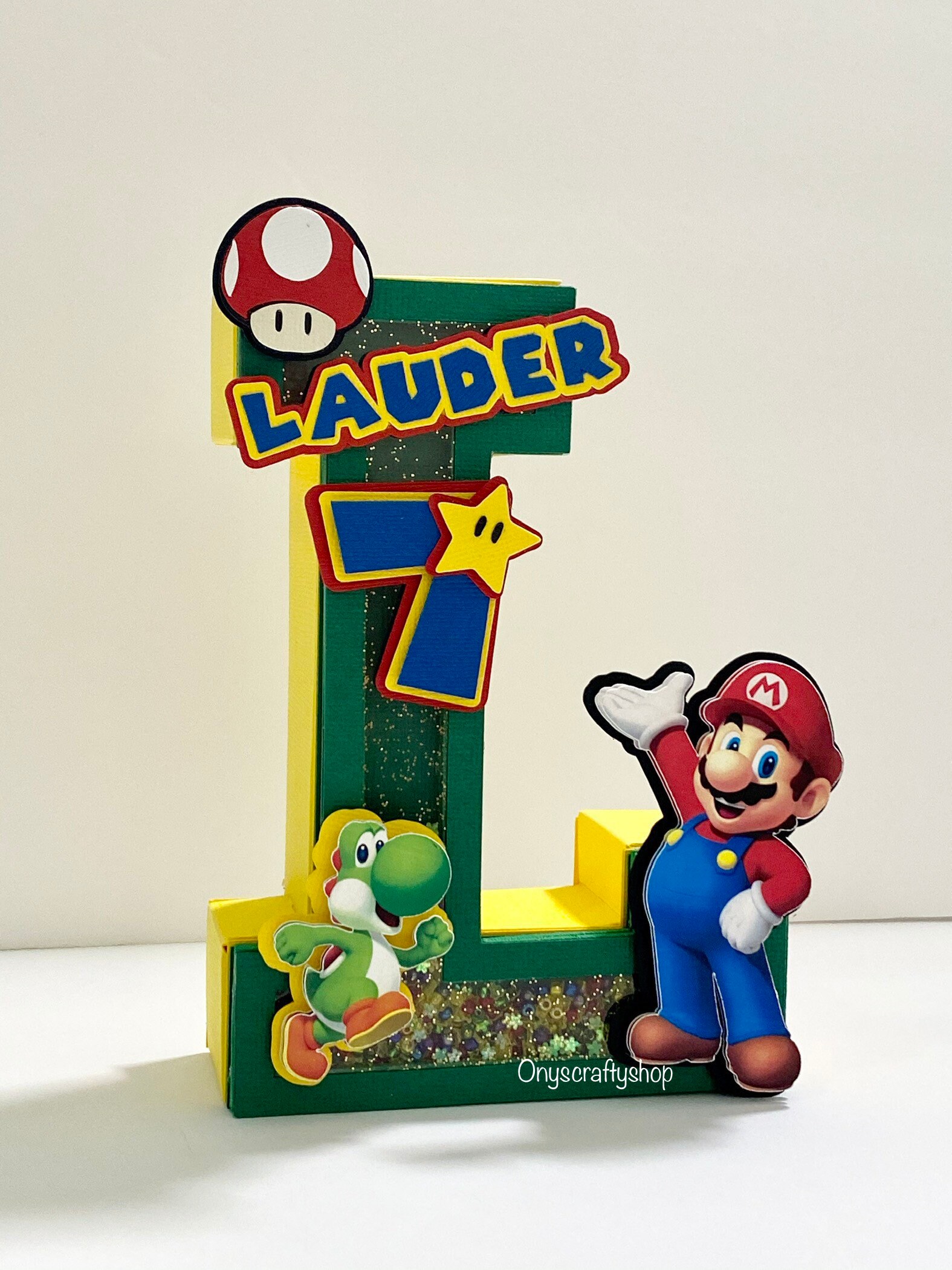 Super Mario 3D Letter Super Mario Theme 3D Letter Sign | Etsy