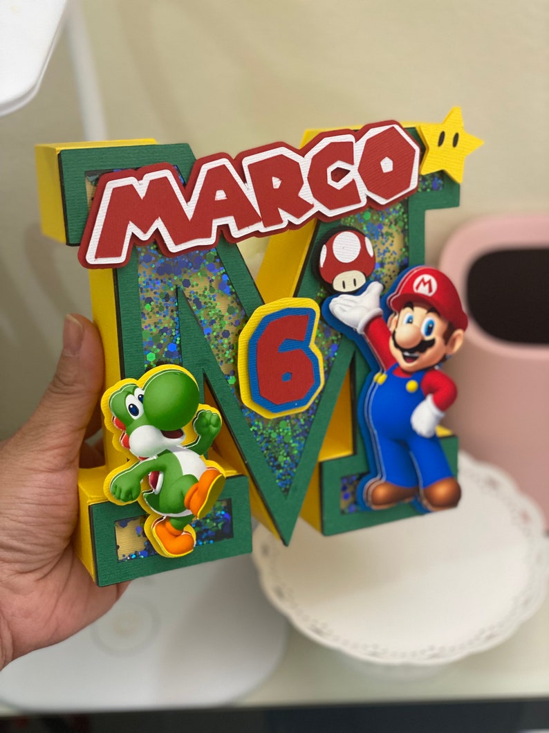 Super Mario 3D Letter Super Mario Theme 3D Letter Sign - Etsy Canada