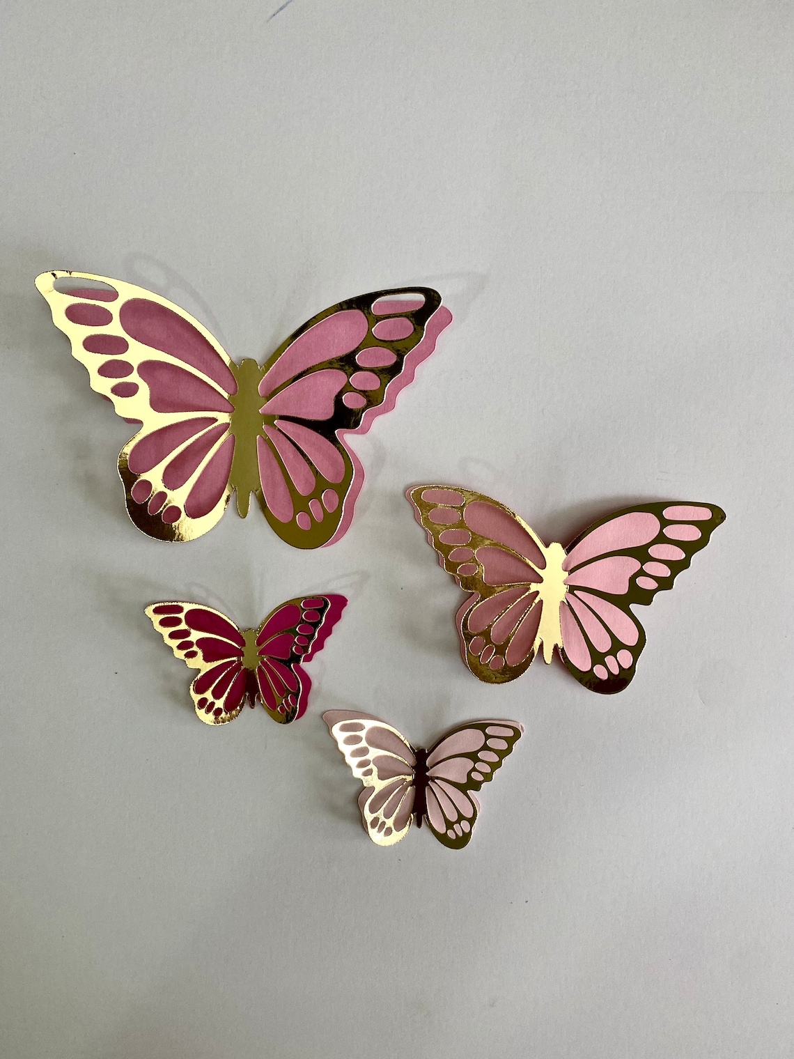 Pink Butterfly Cut Outs Paper Butterflies Set of 12 - Etsy